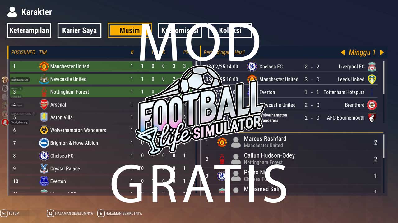 Mod Football Life Simulator: Pakai Nama & Logo Tim Asli Biar Makin ...